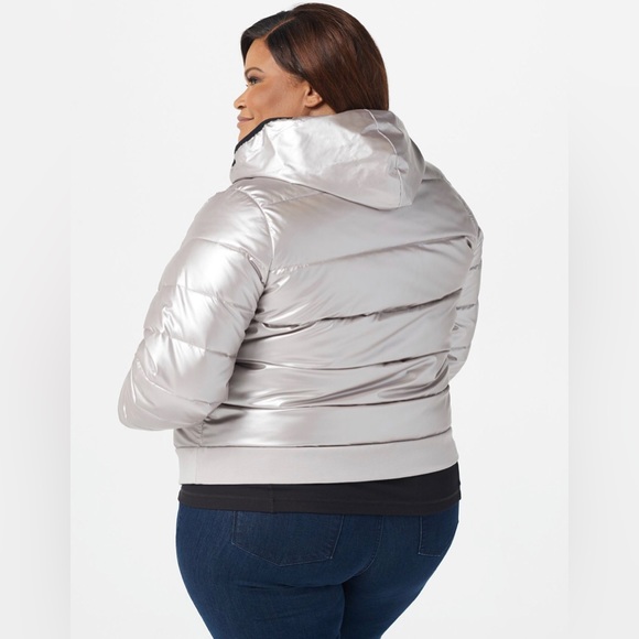 zuda | Jackets & Coats | Zuda Womens Size Medium Quilted Silver Black ...